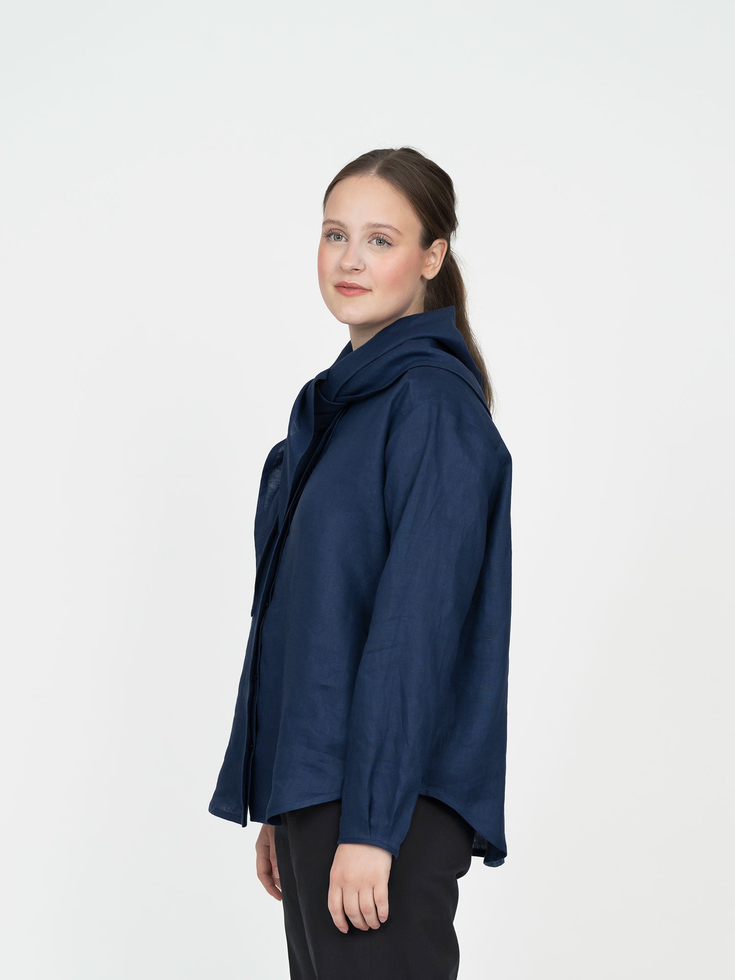 SCARF COLLAR SHIRT SEWING PATTERN– The Assembly Line shop