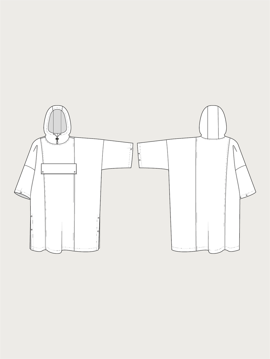HOODIE PONCHO SEWING PATTERN– The Assembly Line shop