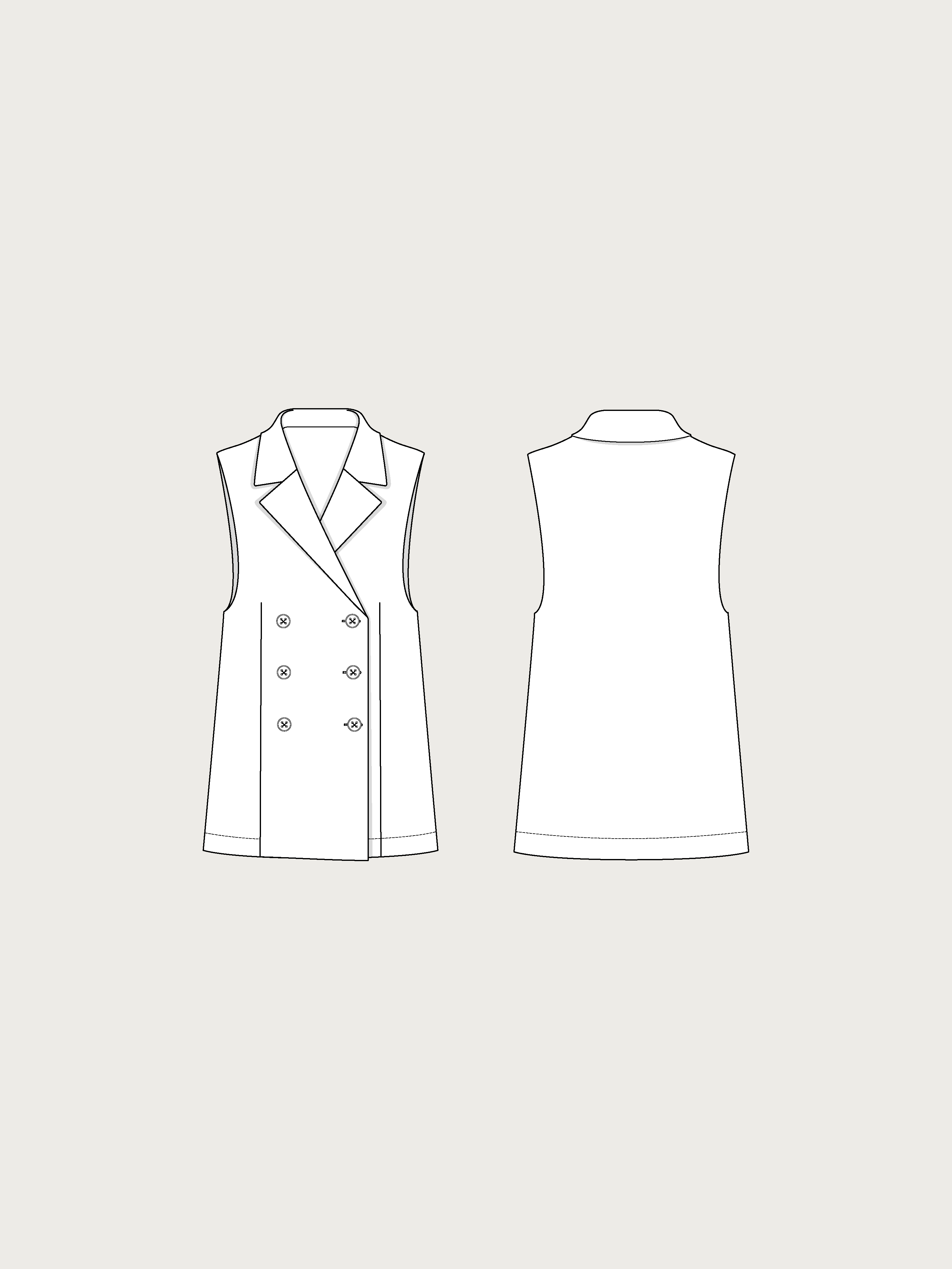 DOUBLE-BREASTED JACKET SEWING PATTERN– The Assembly Line shop