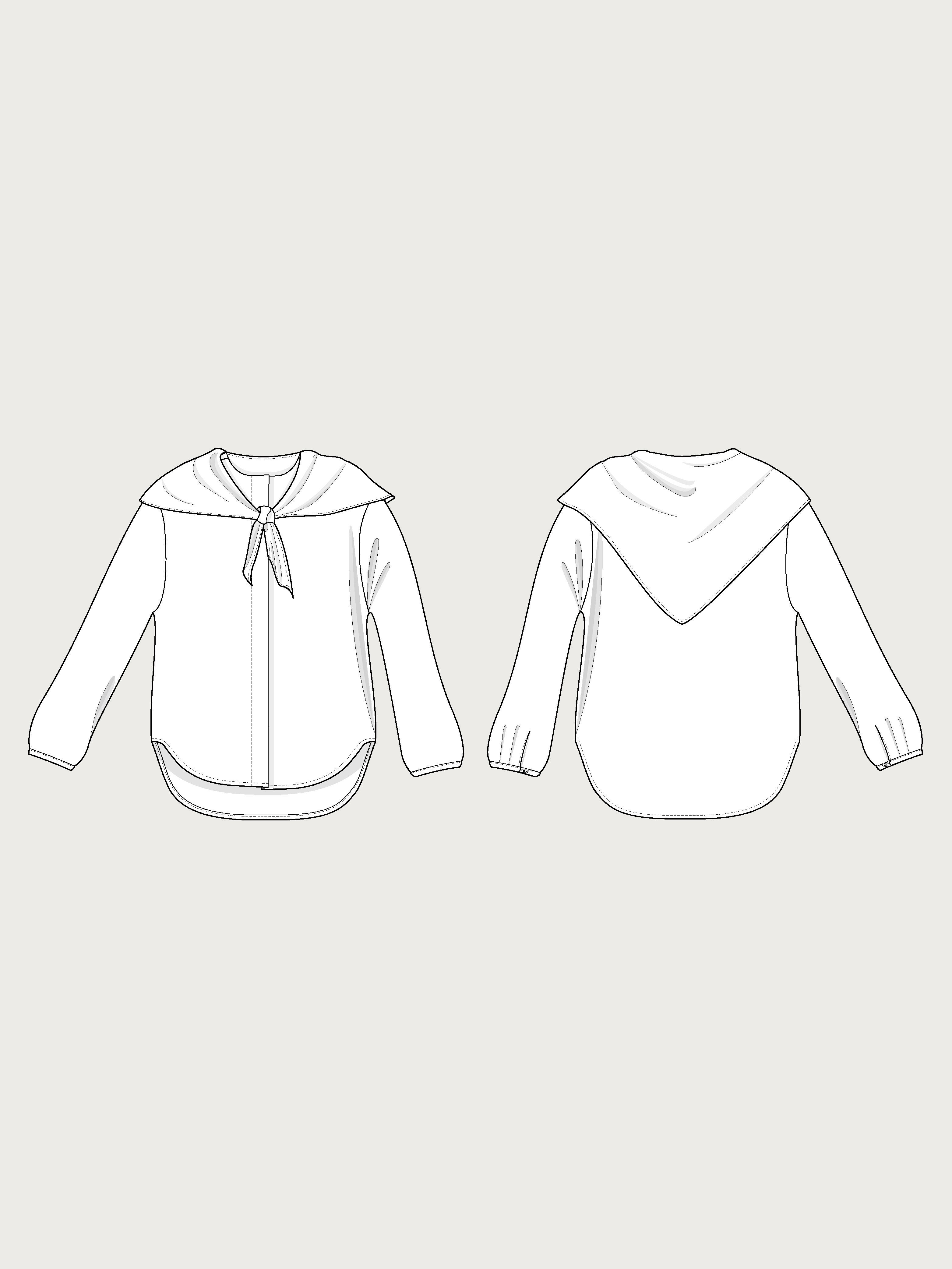 SCARF COLLAR SHIRT SEWING PATTERN– The Assembly Line shop