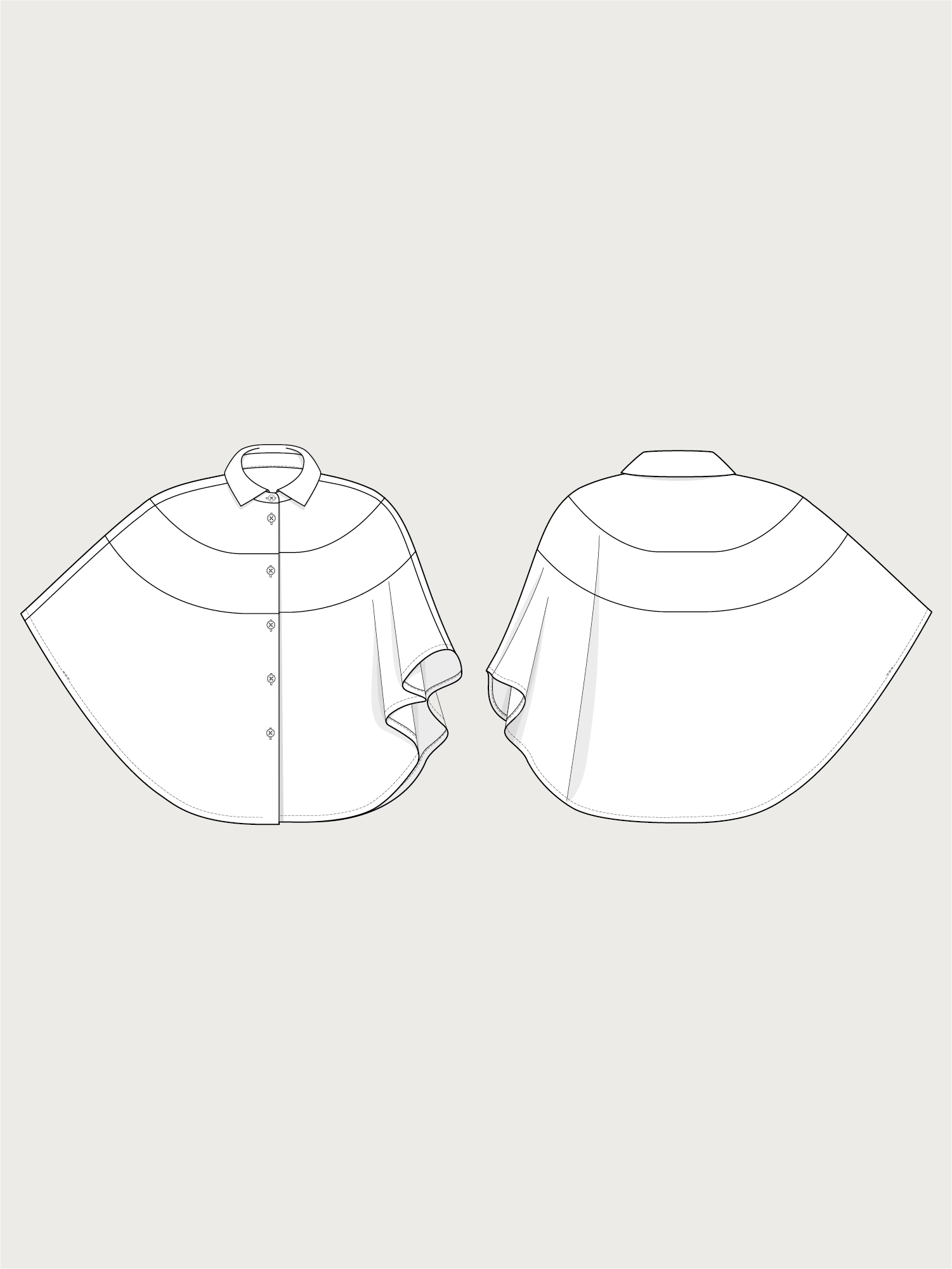 PONCHO SHIRT SEWING PATTERN– The Assembly Line shop