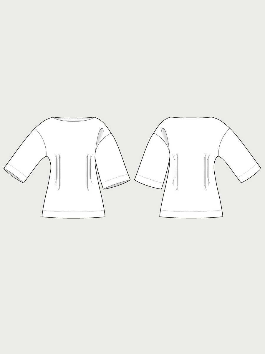 FITTED WAIST T-SHIRT SEWING PATTERN– The Assembly Line shop