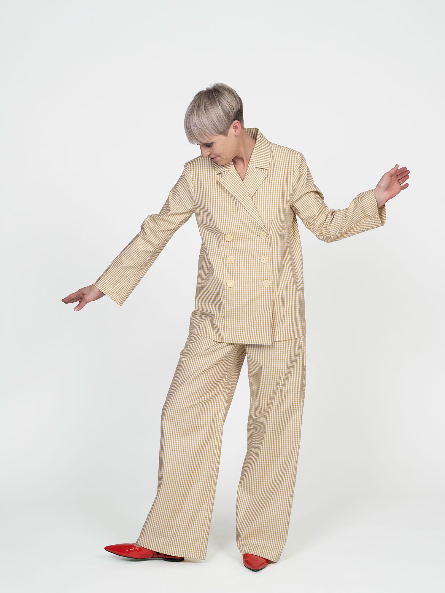 DOUBLE-BREASTED JACKET SEWING PATTERN– The Assembly Line shop