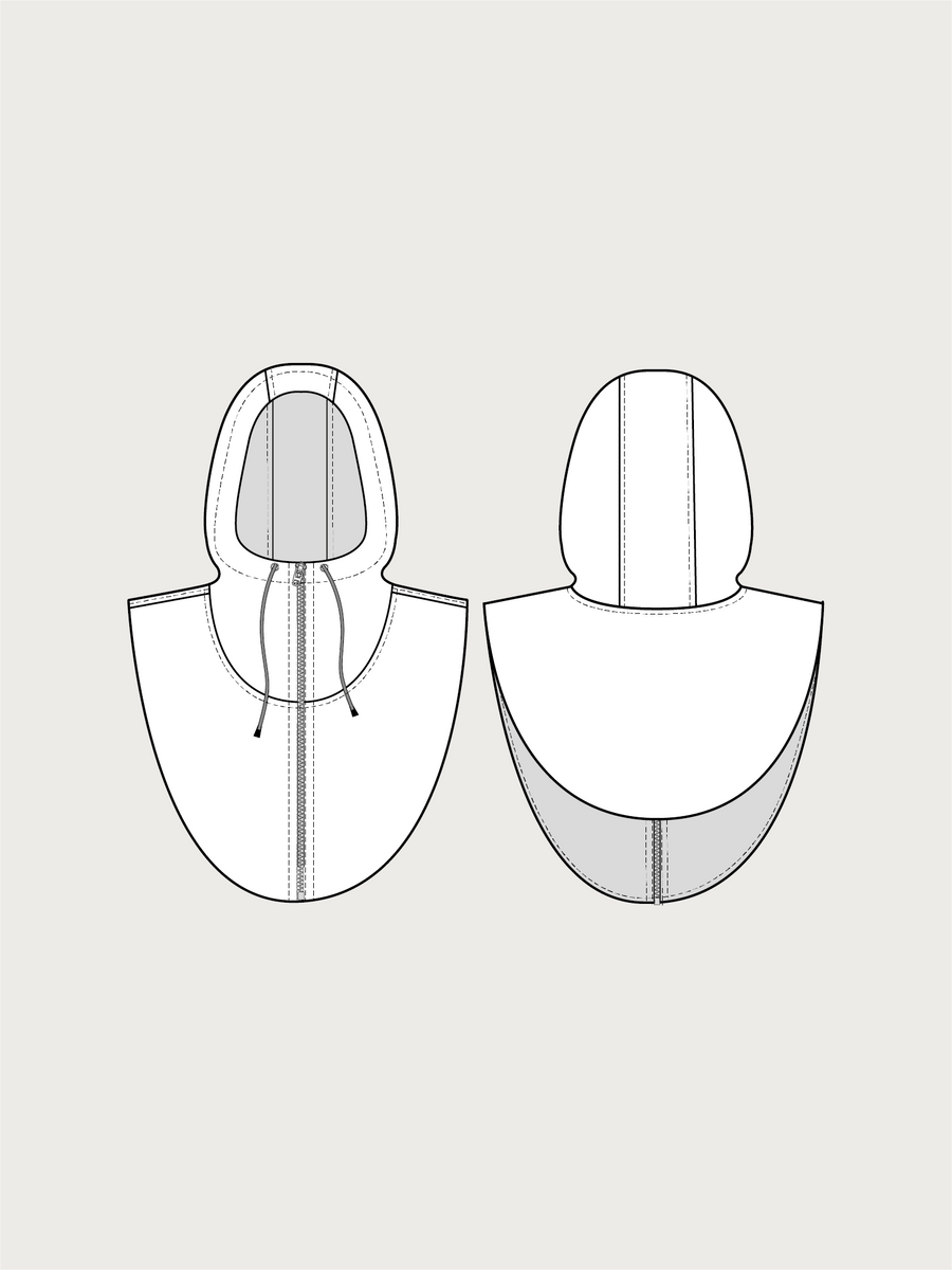 HOODED MOCK COLLAR SEWING PATTERN– The Assembly Line shop