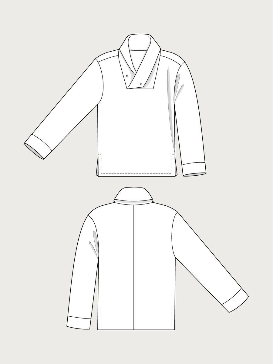 WRAP COLLAR SHIRT SEWING PATTERN– The Assembly Line shop